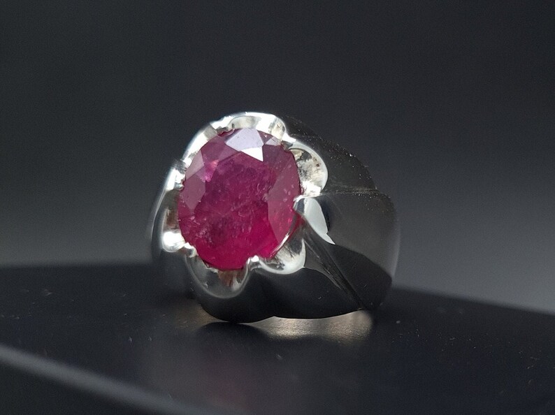 Mens Ruby Ring From African Mines High Quality Flux Filled - Etsy