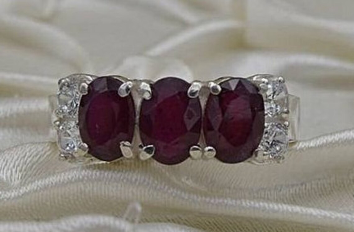 Natural Pigeon Blood Red Ruby Ring Dark Red Ruby Band Natural - Etsy