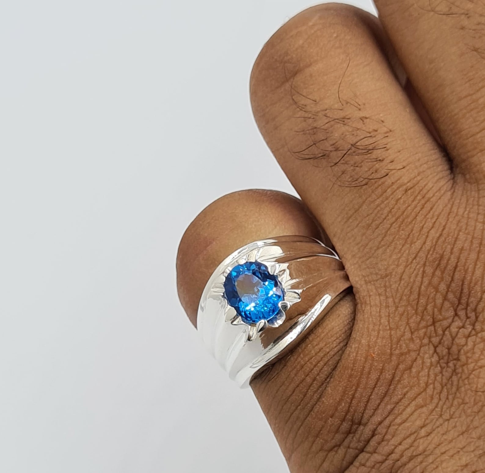 Rich Blue Topaz Super Clean Clear Real Topaz Stone Sterling | Etsy