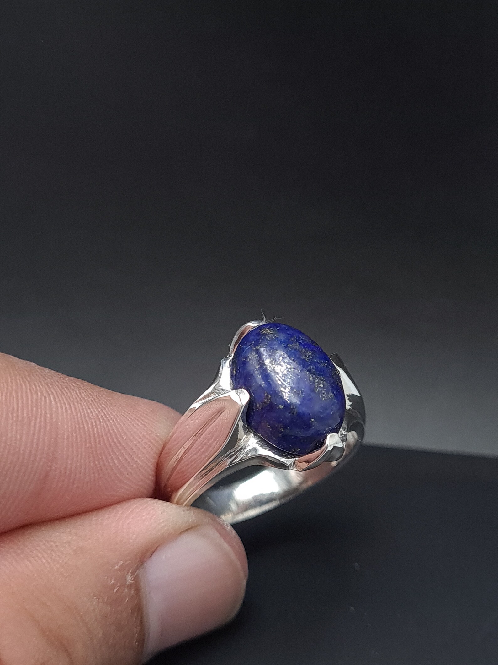 Mens Lapis Lazuli Ring Lajward Ring Sterling Silver Lapis Ring for Man ...