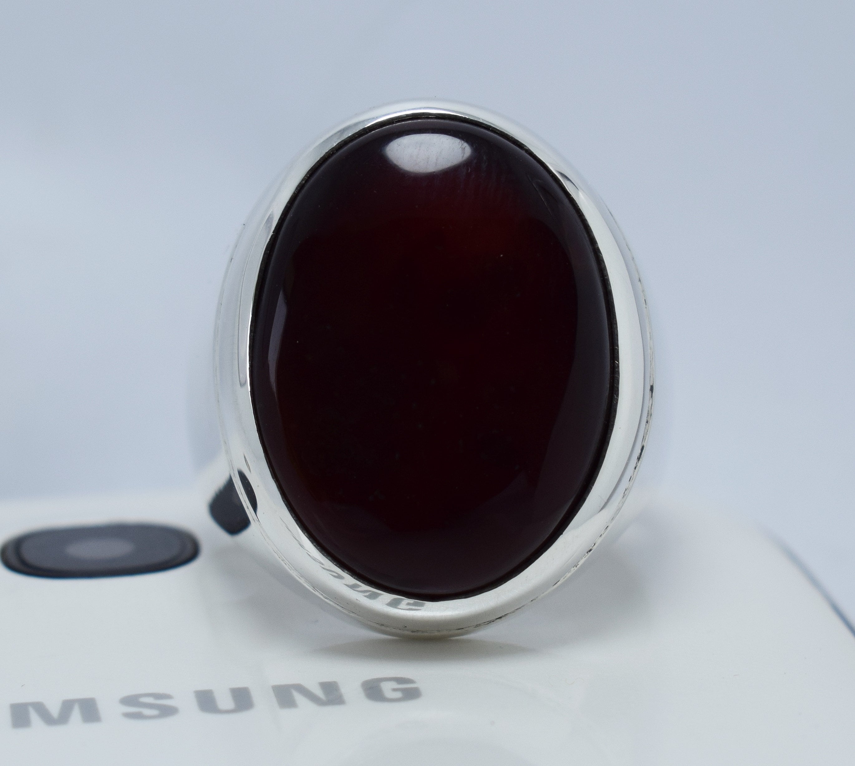 Dark Deep Blood Red Aqeeq Ring Real Yemeni Aqeeq Ring Akik Ring Blood ...