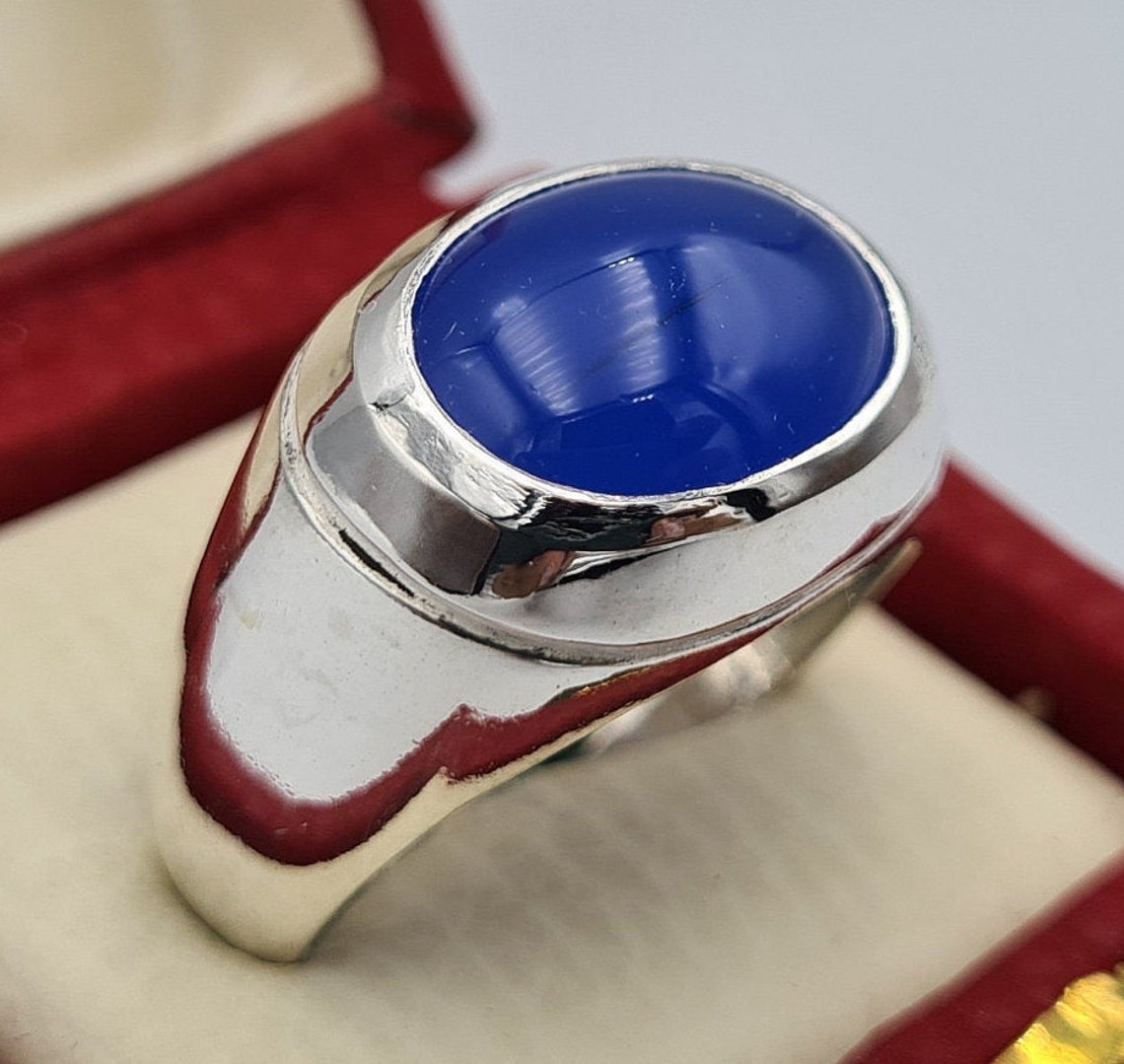Rare Blue Yemeni Aqeeq Ring Yamni Yemen Yamni Akik Aqiq - Etsy