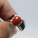 Marjan Coral Ring Top Quality Marjan Stone Ring Deep Red Coral Stone ...