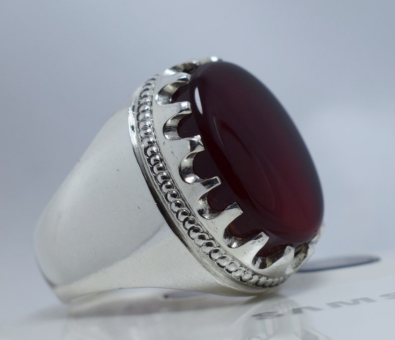 Natural Blood Red Yemeni Aqeeq Ring Yamni Akik Yemen Aqiq | Etsy