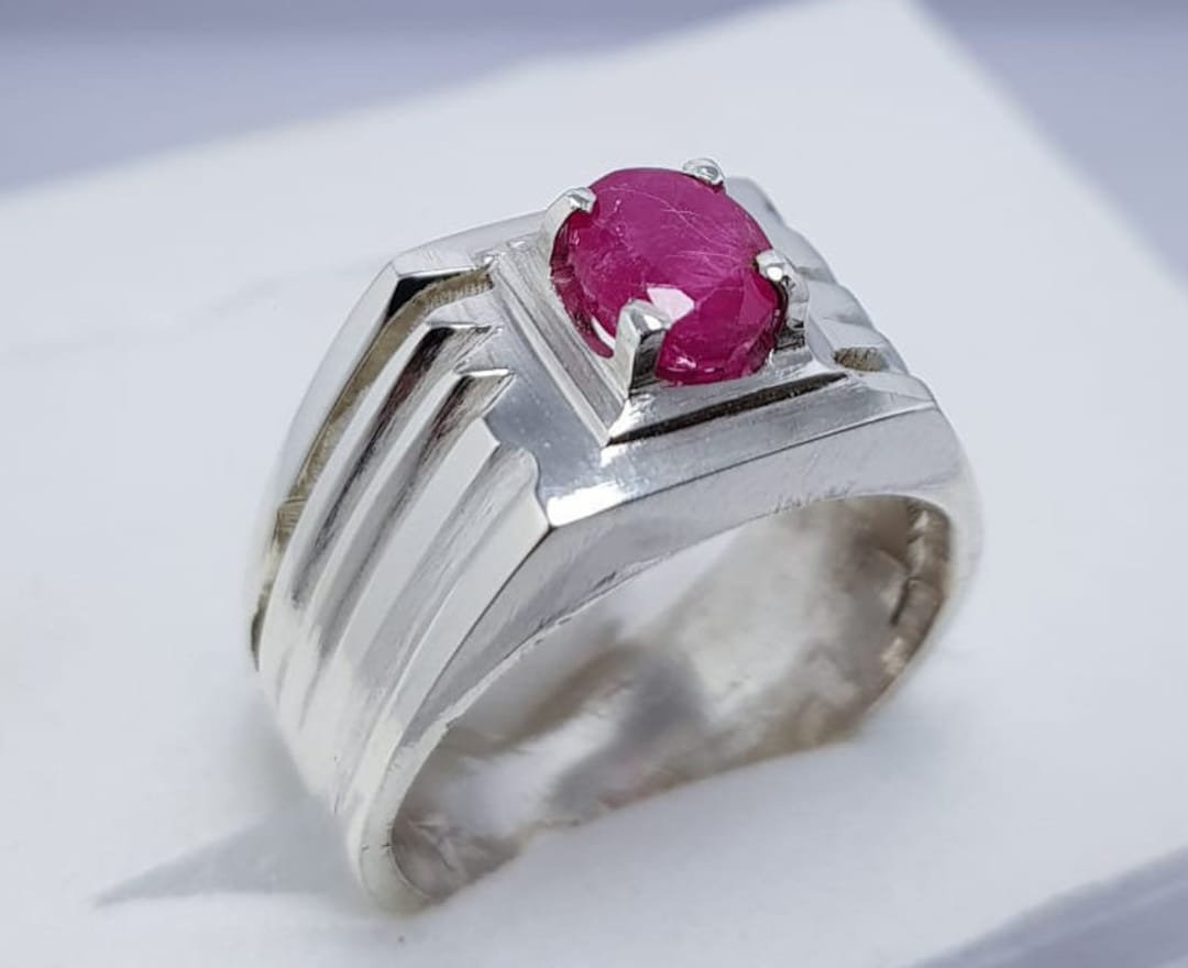 Natural Unheated and Untreated Afghanistan Ruby Ring Natural Ruby Stone ...
