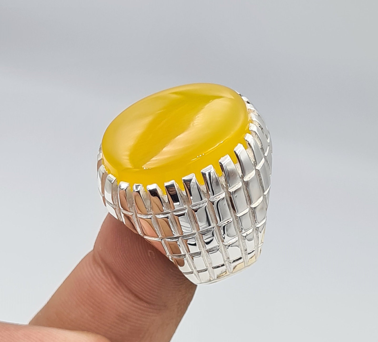 Yemeni Aqeeq Agate Akik Aqiq Handmade Sterling Silver Ring - Etsy