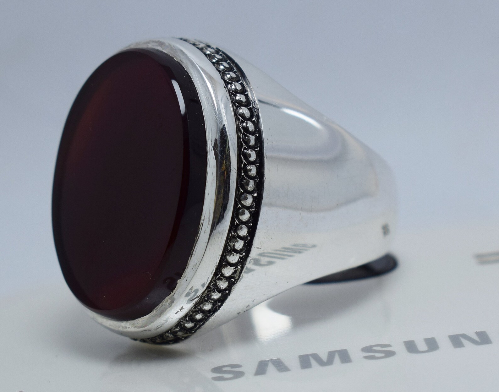 Blood Red Yemeni Aqeeq Yamni Akik Yemen Aqiq Agate 925 - Etsy