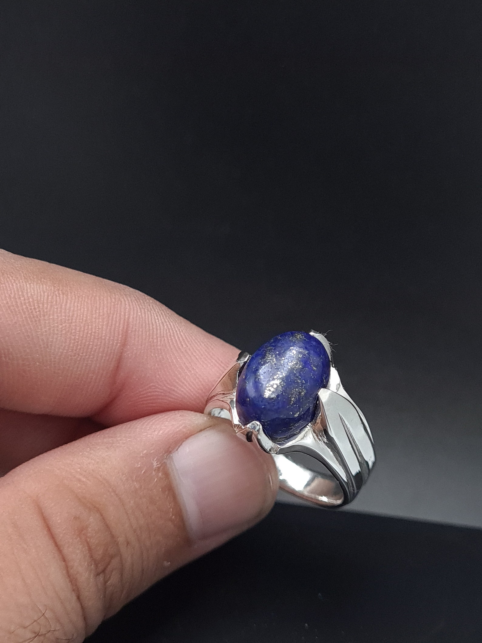 Mens Lapis Lazuli Ring Lajward Ring Sterling Silver Lapis Ring for Man ...