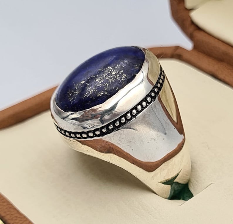 Lapis Lazuli Ring, Handmade 925 Sterling Silver, Lazurite Stone - Etsy