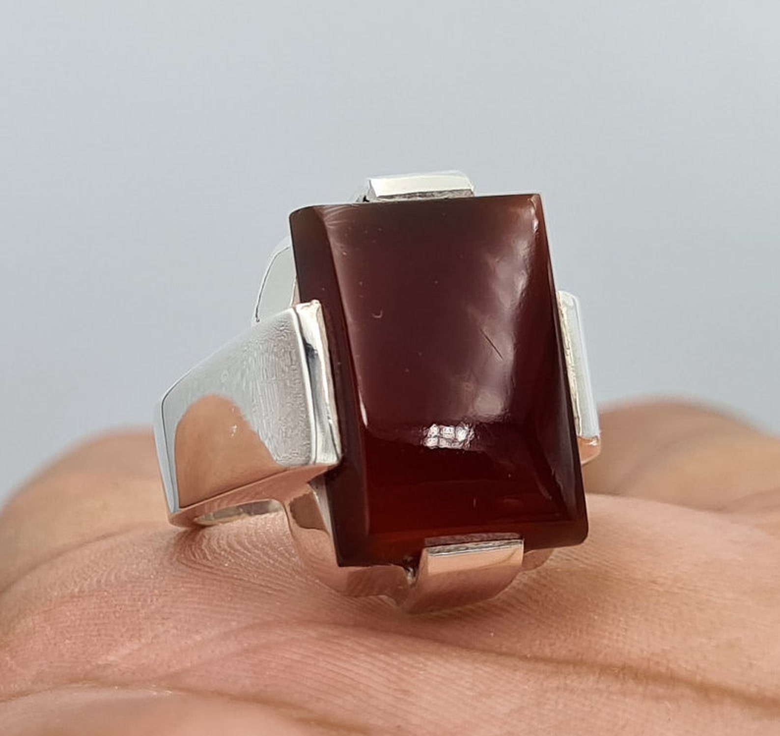 Yemeni Aqeeq Aqiq Akik Jewelry Unisex Ring Hakik Real Gemstone - Etsy