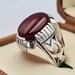 Yemeni Aqeeq Blood Red Aqiq Akik Agate Hakik Ring Sterling - Etsy