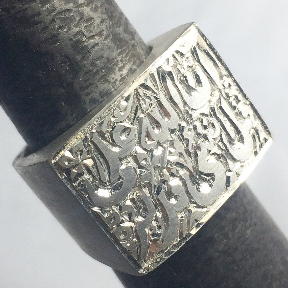 Islamic Ring Silver Ring Engraved Ring Amulet Islamic Silver - Etsy