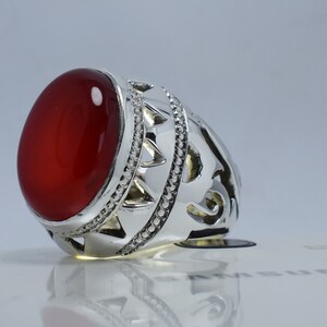 Beautiful Dark Brown Blood Red Yemeni Aqeeq Yaman Aqiq Yemen Akik Ring ...