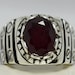Pigeon Blood Red Ruby Mens Ruby Stone Ring Natural Ruby Band - Etsy