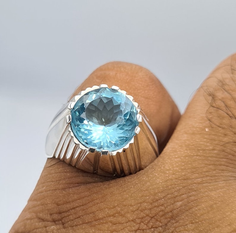 Top Quality Real Blue Topaz Sky Blue Topaz Jewelry Handmade - Etsy