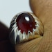 Agate Ring Mens Natural Aqeeq Stone Ring Dark Brown Blood Red - Etsy