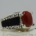 Marjan Coral Ring Top Quality Marjan Stone Ring Deep Red Coral Stone ...