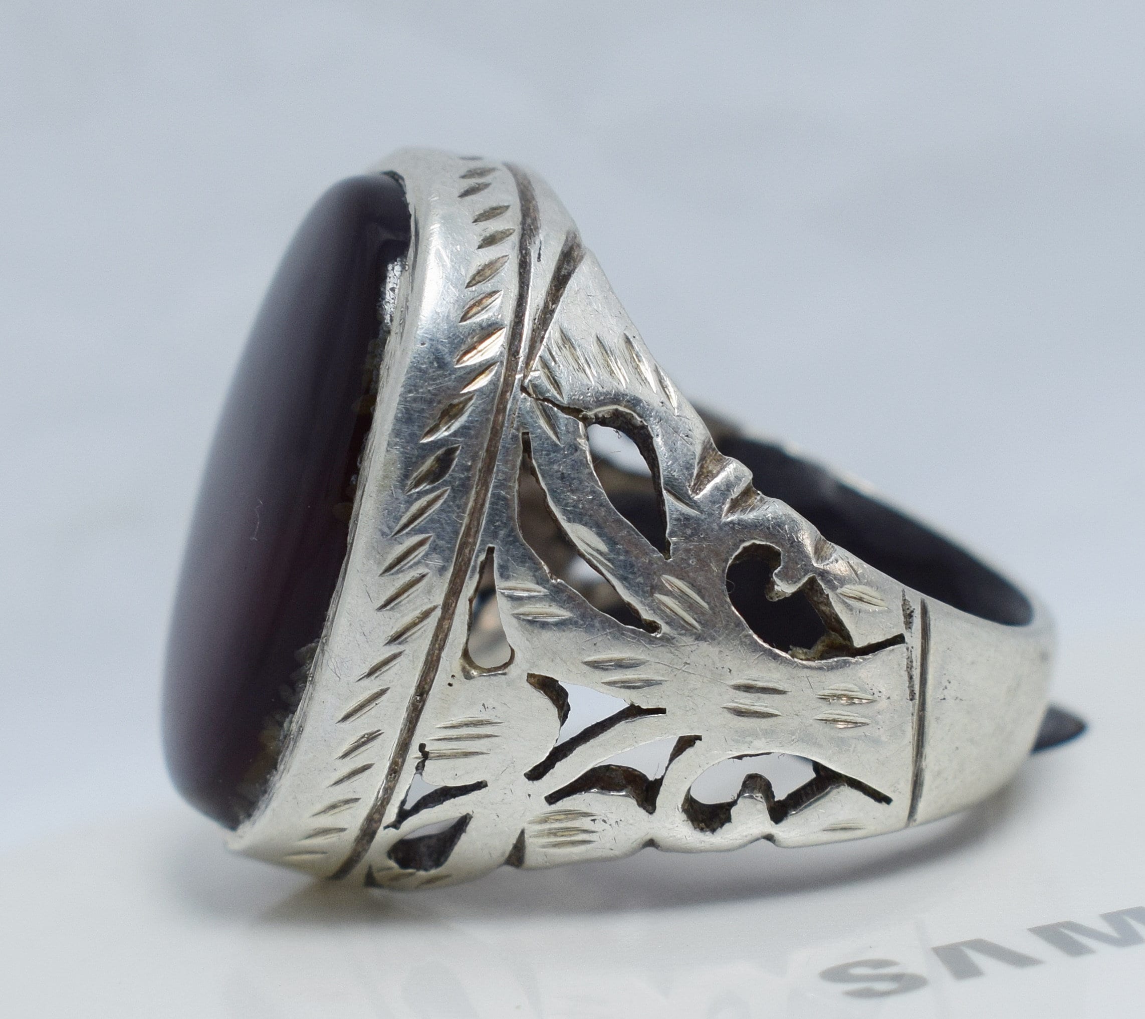 Natural Dark Blood Red Yemen Aqiq Yemeni Aqeeq Ring Yamni Akik | Etsy