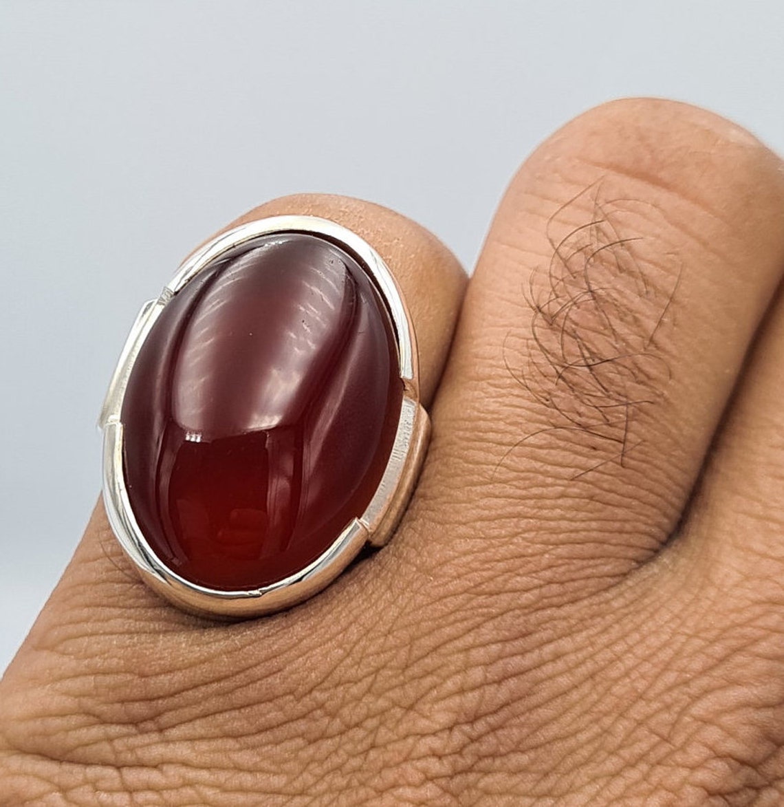 Unisex Aqeeq Ring Real Agate Gemstone Jewelry Rings Handmade - Etsy