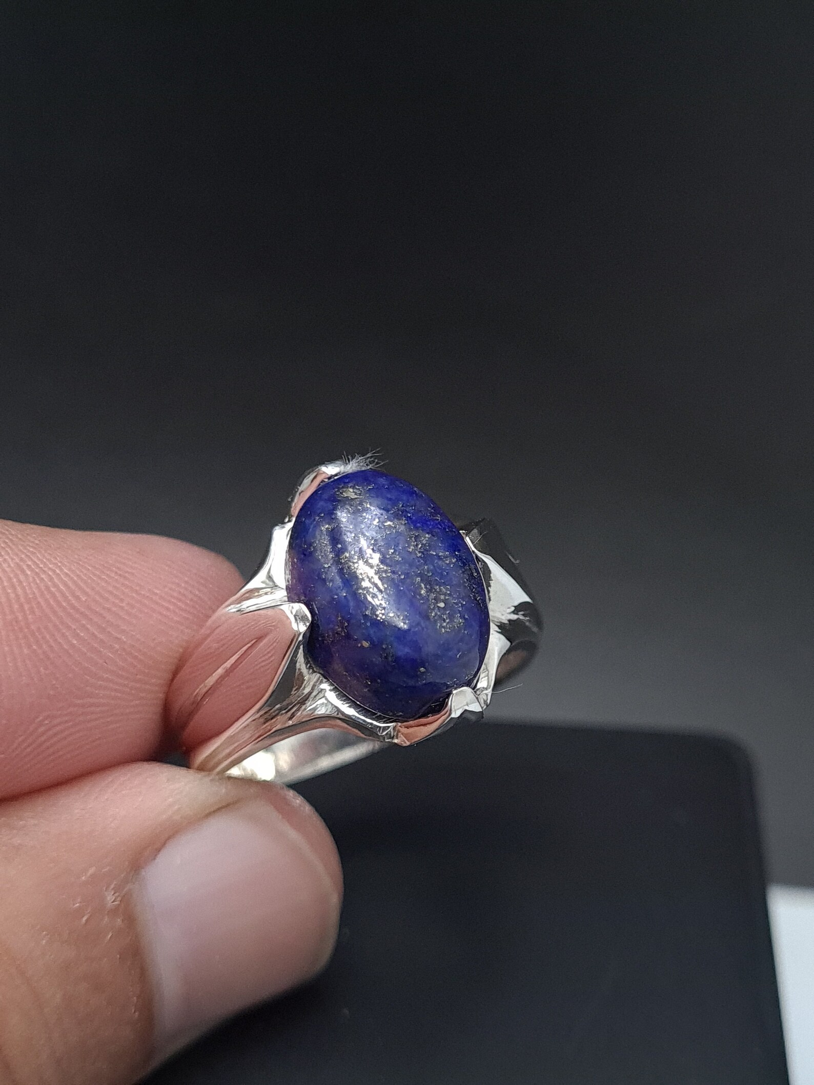 Mens Lapis Lazuli Ring Lajward Ring Sterling Silver Lapis Ring for Man ...