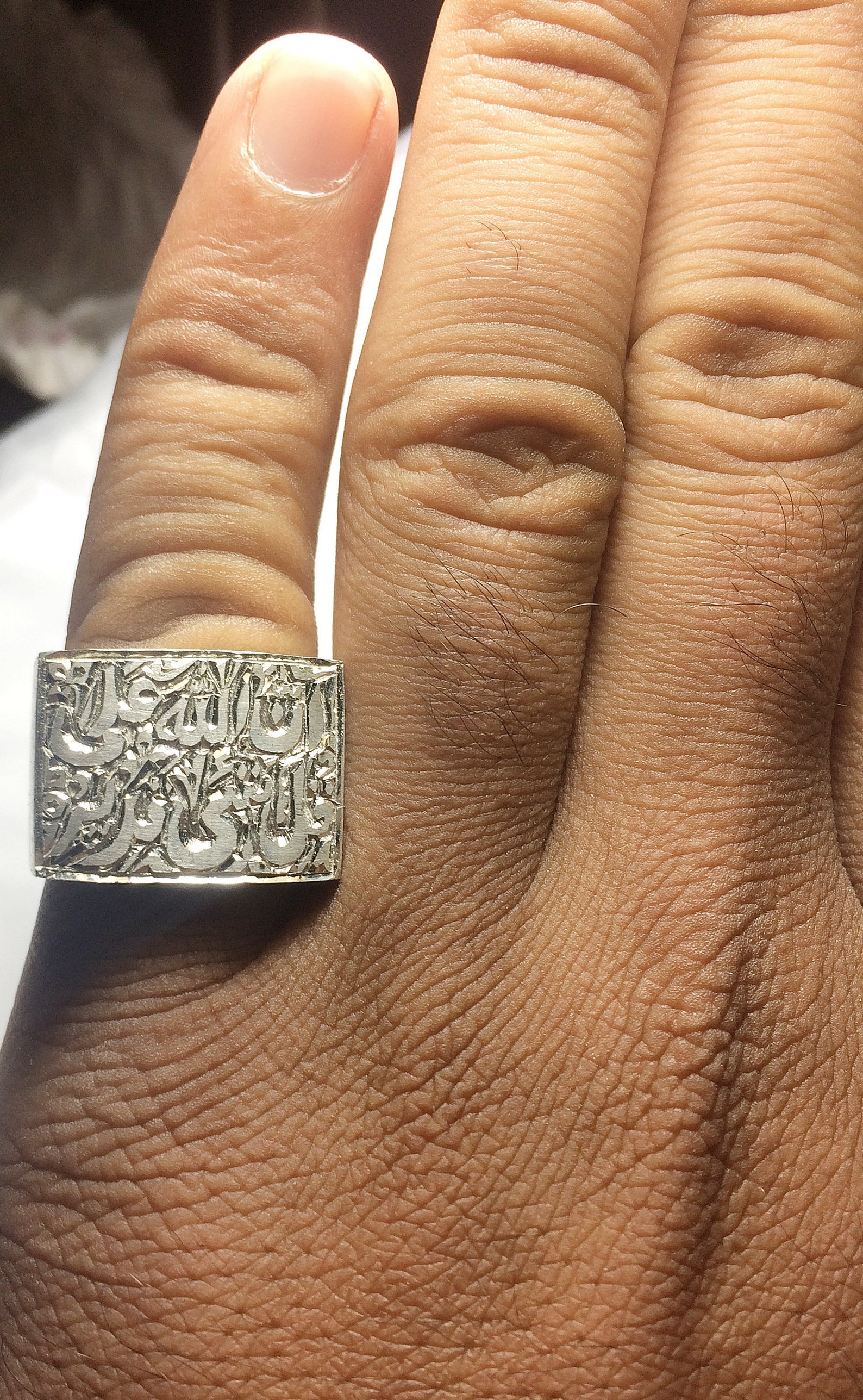 Islamic Ring Silver Ring Engraved Ring Amulet Islamic Silver - Etsy