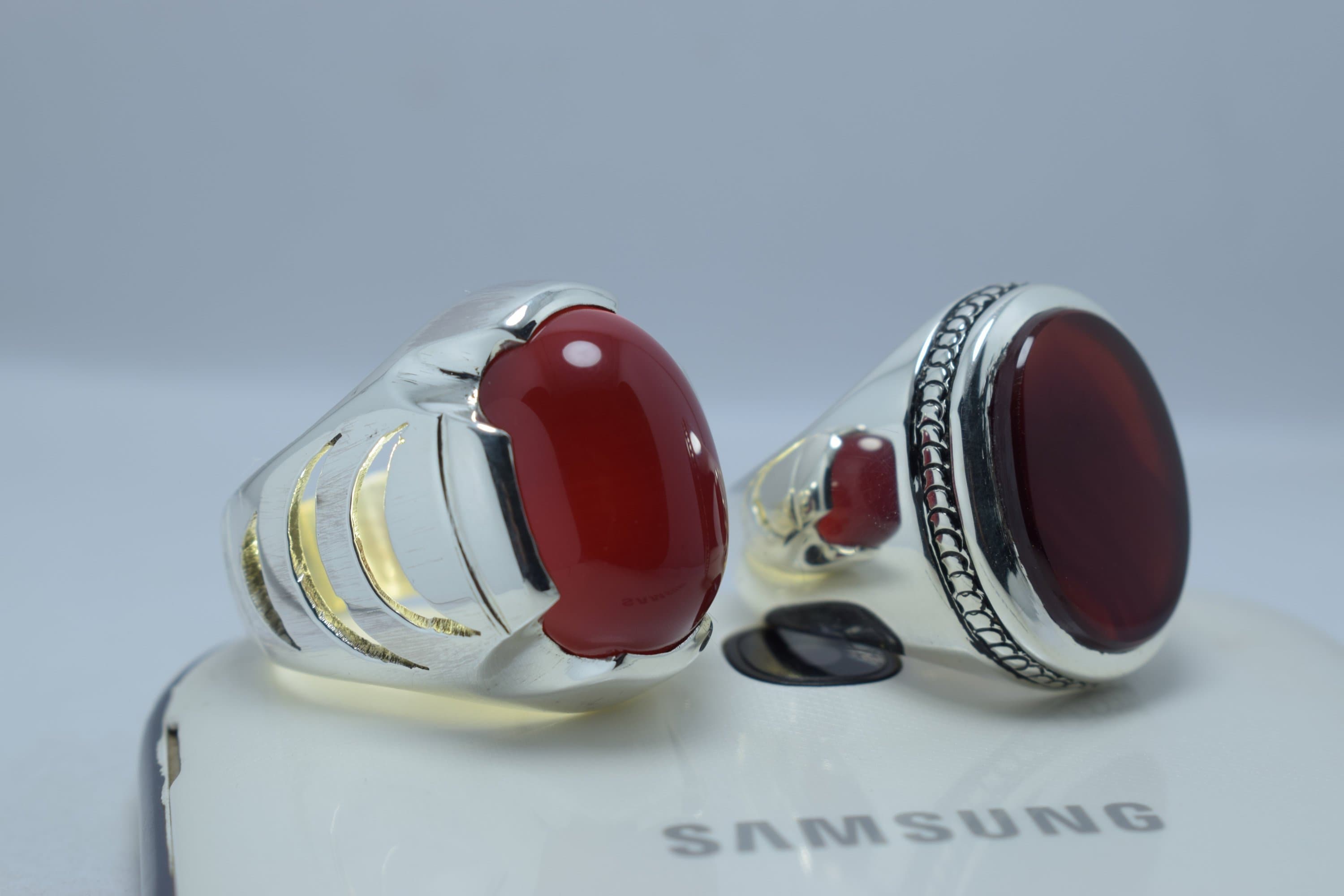 Yemeni Aqeeq Ring Akik Ring Kabadi Yaman Bague 925 Sterling | Etsy