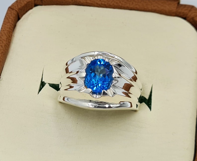 Rich Blue Topaz Super Clean Clear Real Topaz Stone Sterling | Etsy