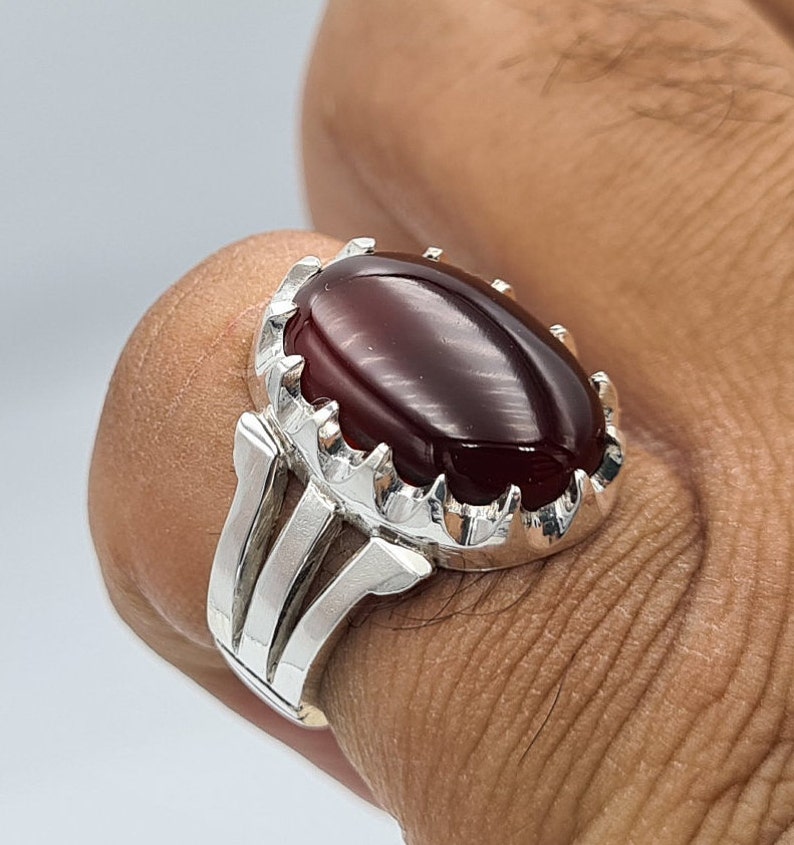 Yemeni Aqeeq Yamani Yamni Yemen Agate Akik Haqiq Ring Sterling | Etsy