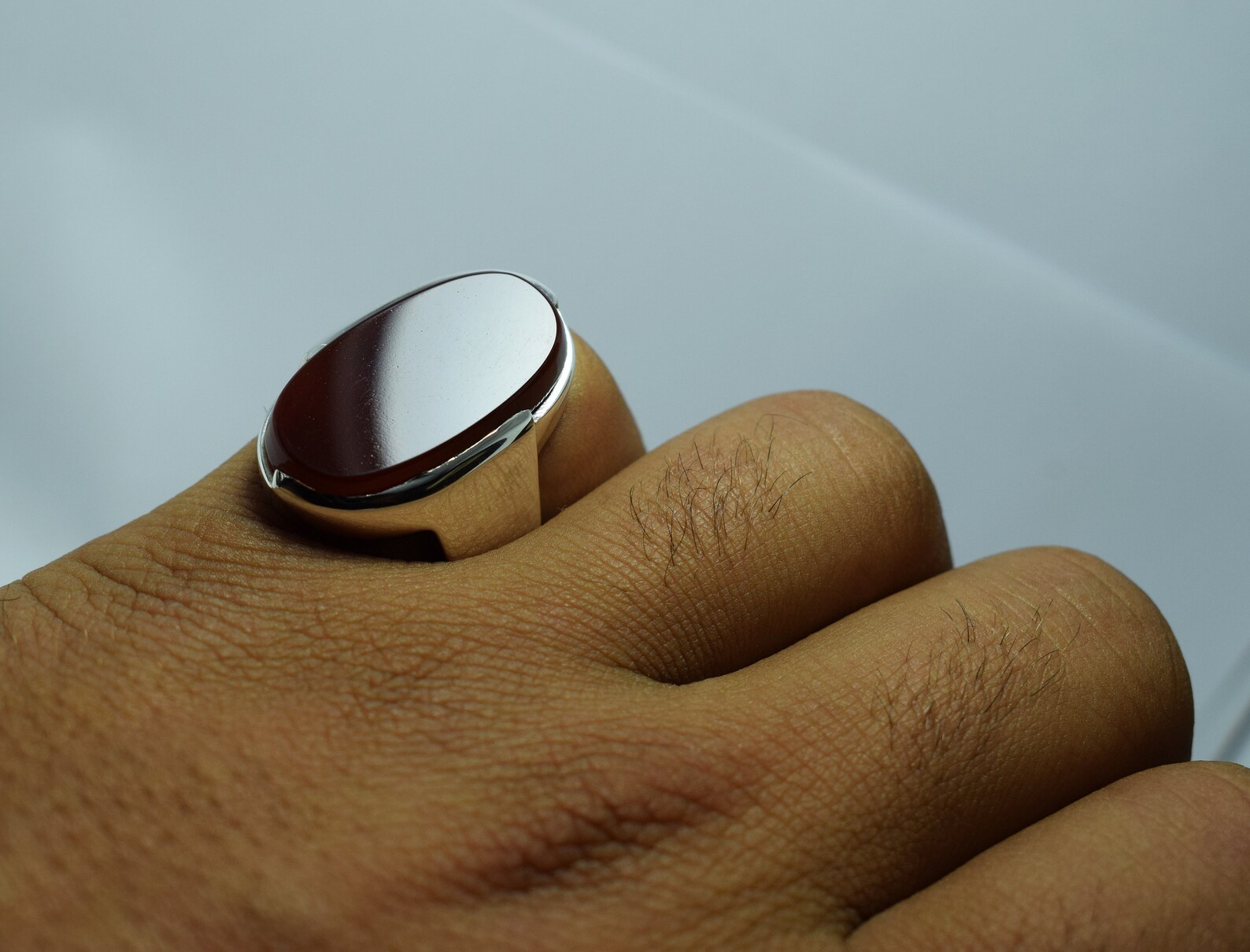 Dark Brown Red Yemeni Aqeeq Ring Magnificent Yamni Akik Aqiq | Etsy