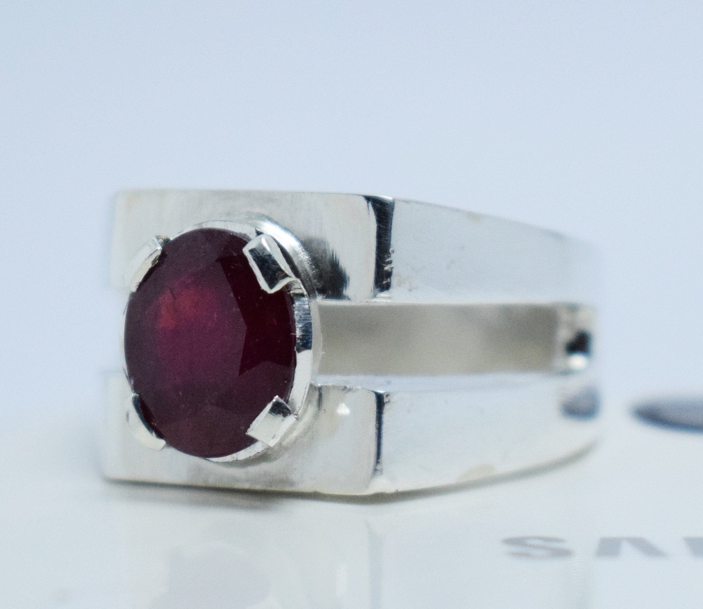 Natural Pigeon Blood Red Ruby Ring Band 925 Sterling Silver | Etsy