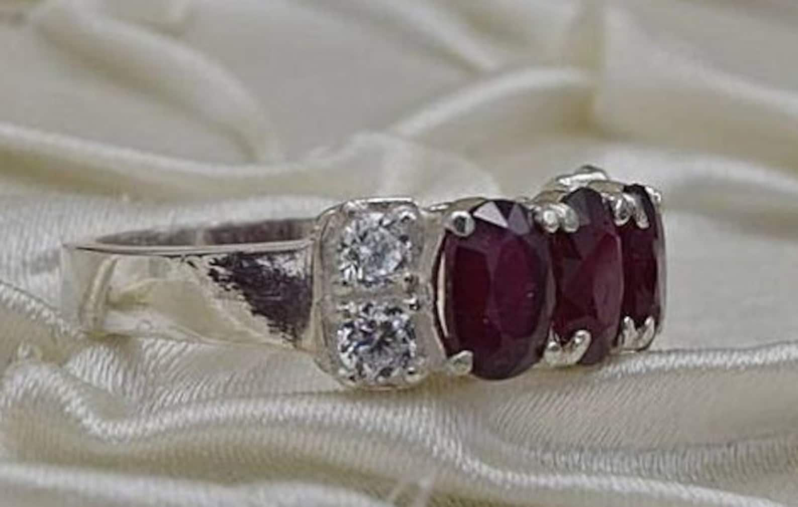 Natural Pigeon Blood Red Ruby Ring Dark Red Ruby Band Natural - Etsy