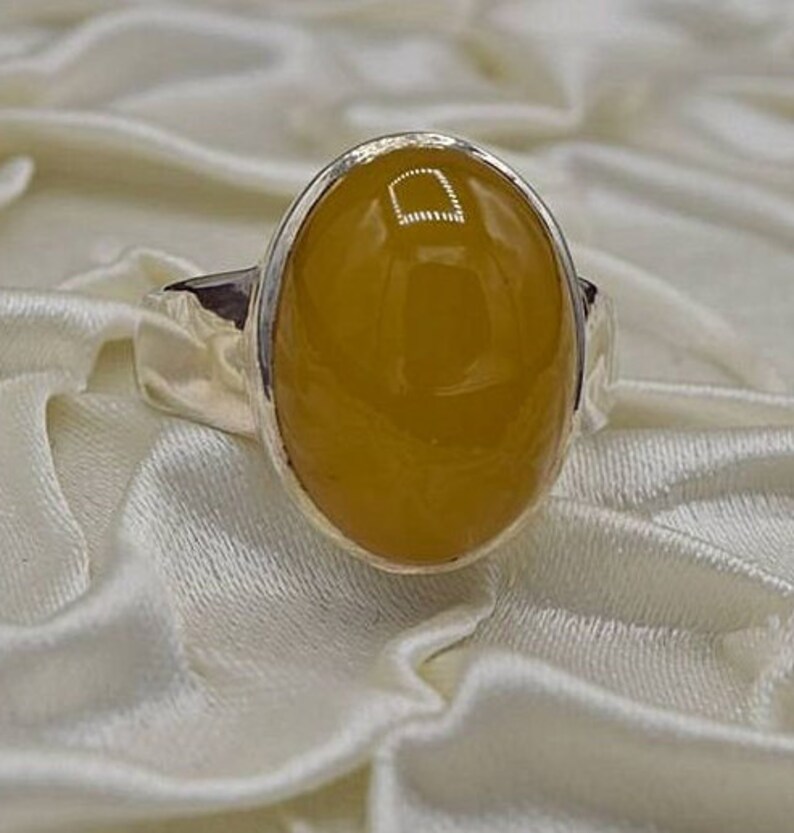 Natural Yellow Yemeni Aqeeq Ring Zard Yamni Akik Ring 925 - Etsy