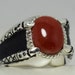 Marjan Coral Ring Top Quality Marjan Stone Ring Deep Red Coral Stone ...