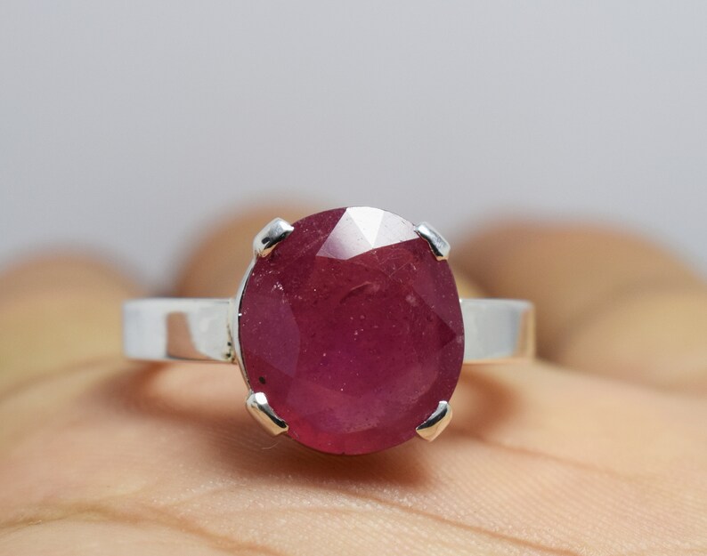 Ruby Ring Womens Rings Natural Pink Ruby Handmade Ring Real - Etsy