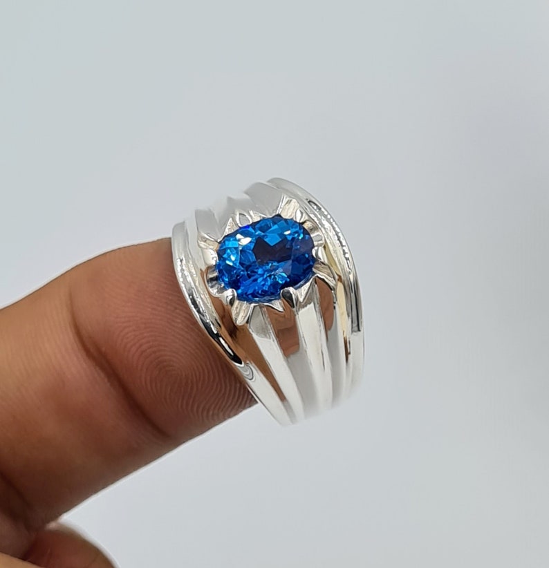Rich Blue Topaz Super Clean Clear Real Topaz Stone Sterling | Etsy
