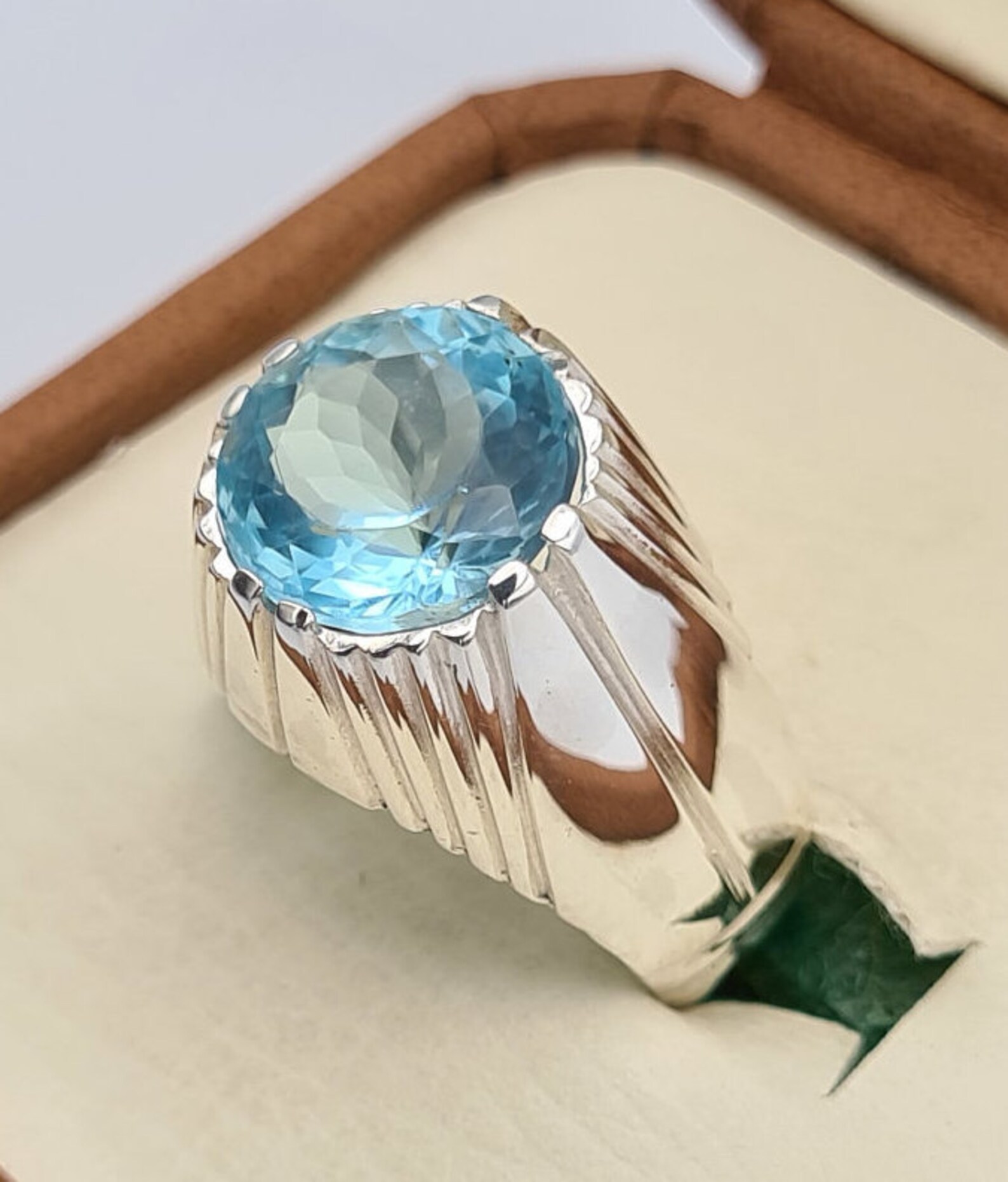 Top Quality Real Blue Topaz Sky Blue Topaz Jewelry Handmade - Etsy