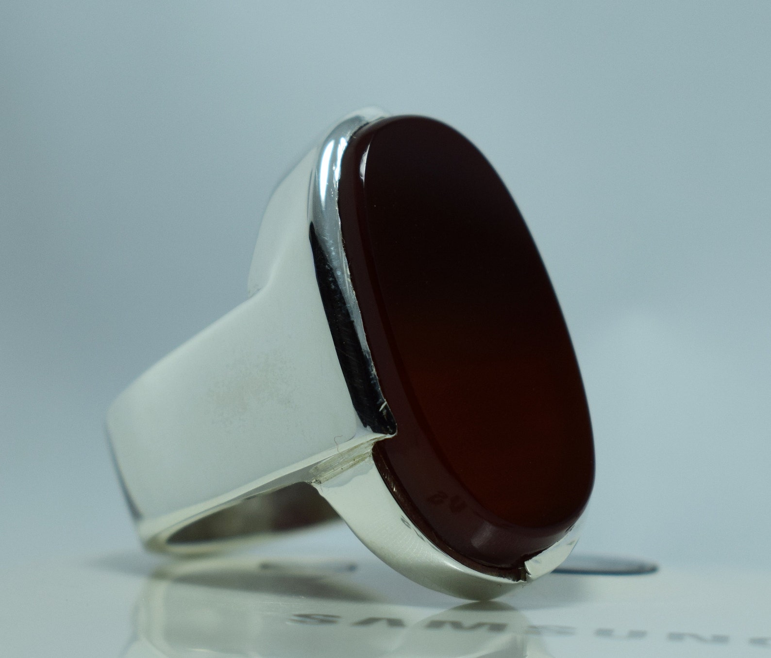 Dark Brown Red Yemeni Aqeeq Ring Magnificent Yamni Akik Aqiq | Etsy