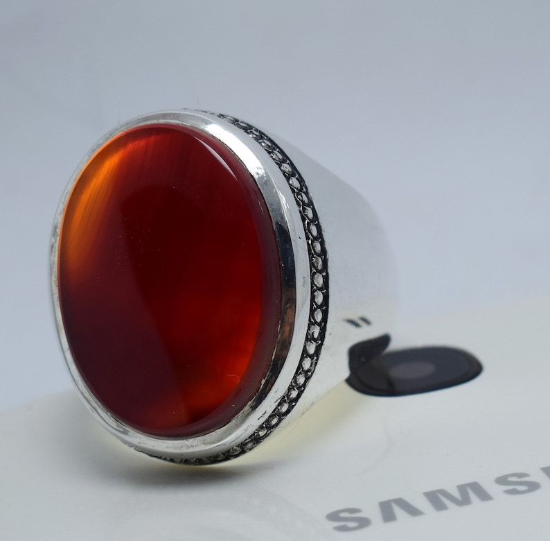 Blood Red Yemeni Aqeeq Yamni Akik Yemen Aqiq Agate 925 - Etsy