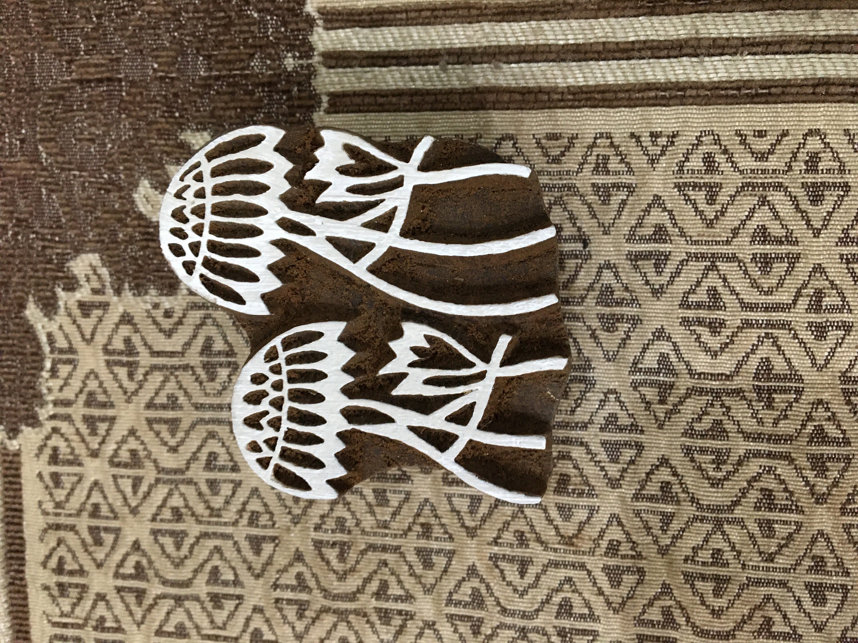 Double Seedhead Hand Carved Indian Wood Printing Block - Etsy