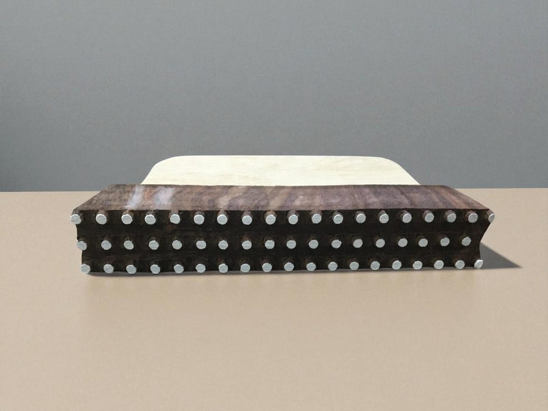 Dotty Border Wood Block Stamp, Hand Carved Textile Printing, DIY ...