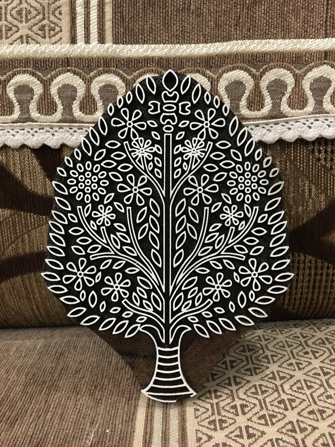 Full Bloom Leaves Tree, Wooden Stamp, Pottery Batik Print Block - Etsy