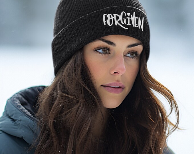 Forgiven | Beanie | Stocking Cap | Christian Hat | Faith Beanie ...