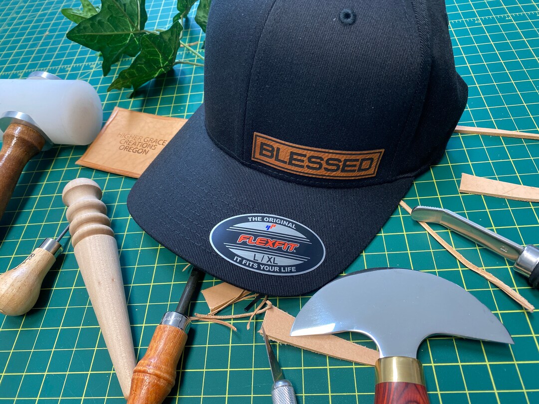 Blessed | Christian Hat | Faith Hat | Vegan Leather | Leatherette Patch ...
