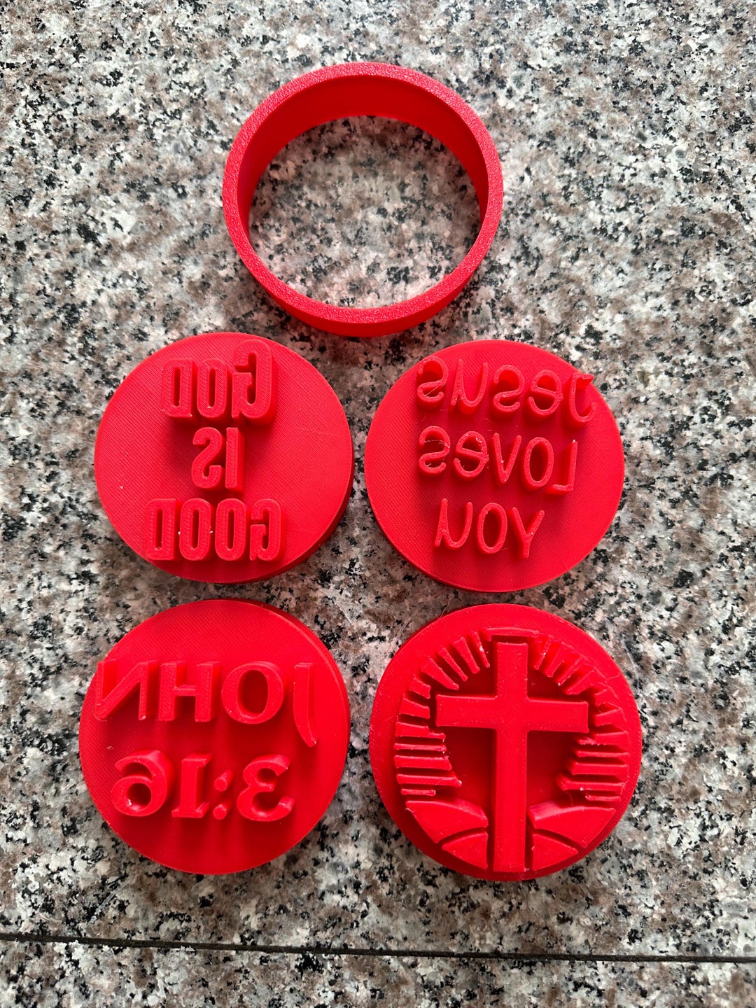 Christian Cookie Stamps & Cutter Set - God is Good, Jesus Loves You ...