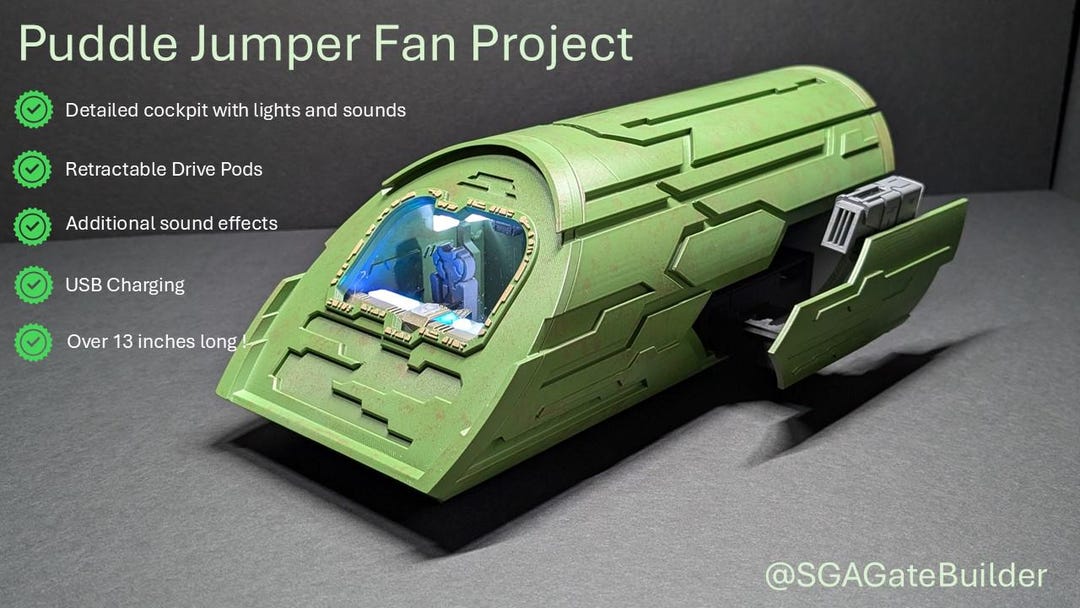 Stargate Puddle Jumper Model (large Physical Model) - Etsy