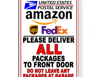 Leave packages sign | Etsy