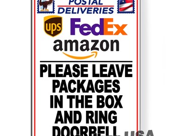 Please Place Packages in Box - Etsy