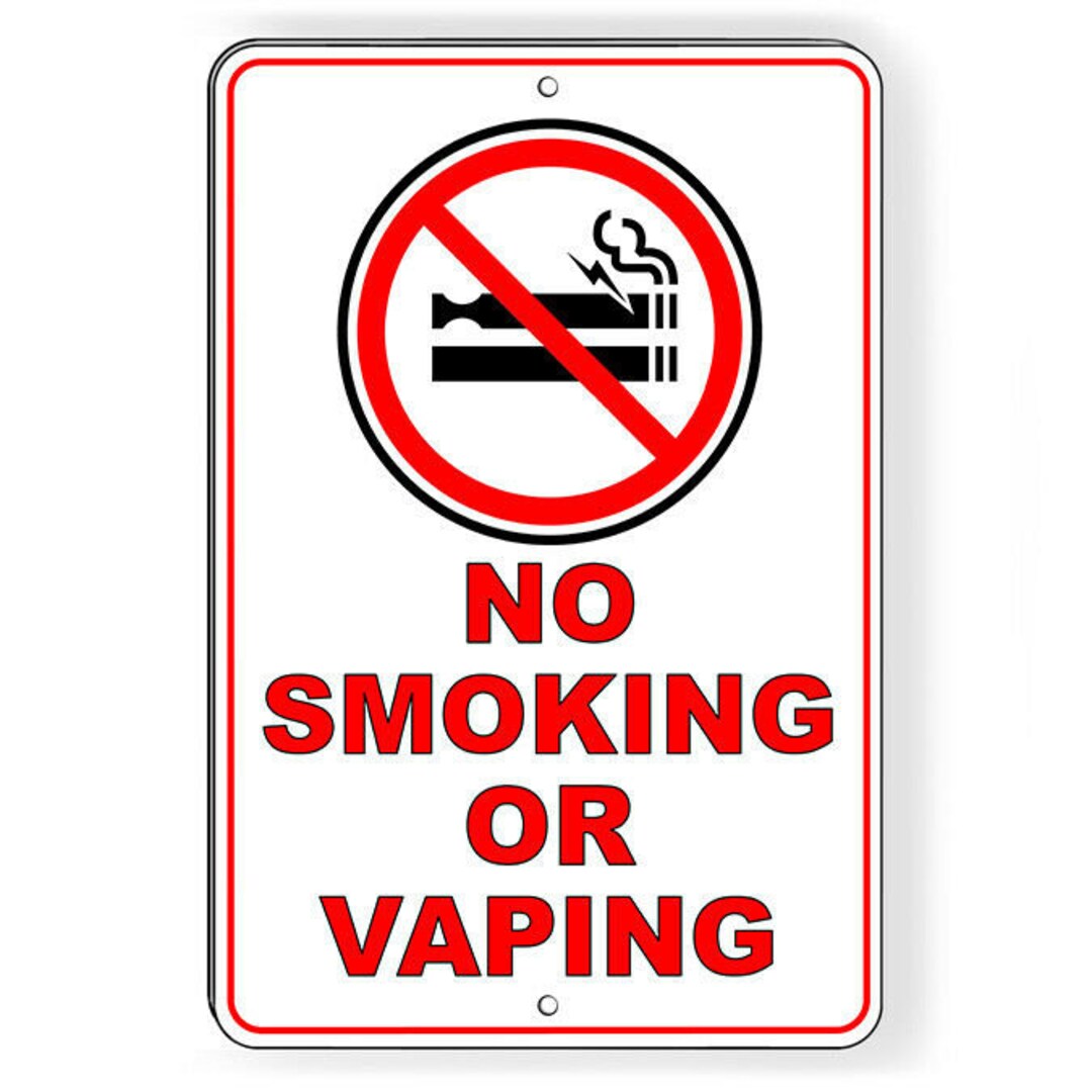 No Smoking or Vaping Sign / Decal / Decal / Yard Sign / in This Area ...