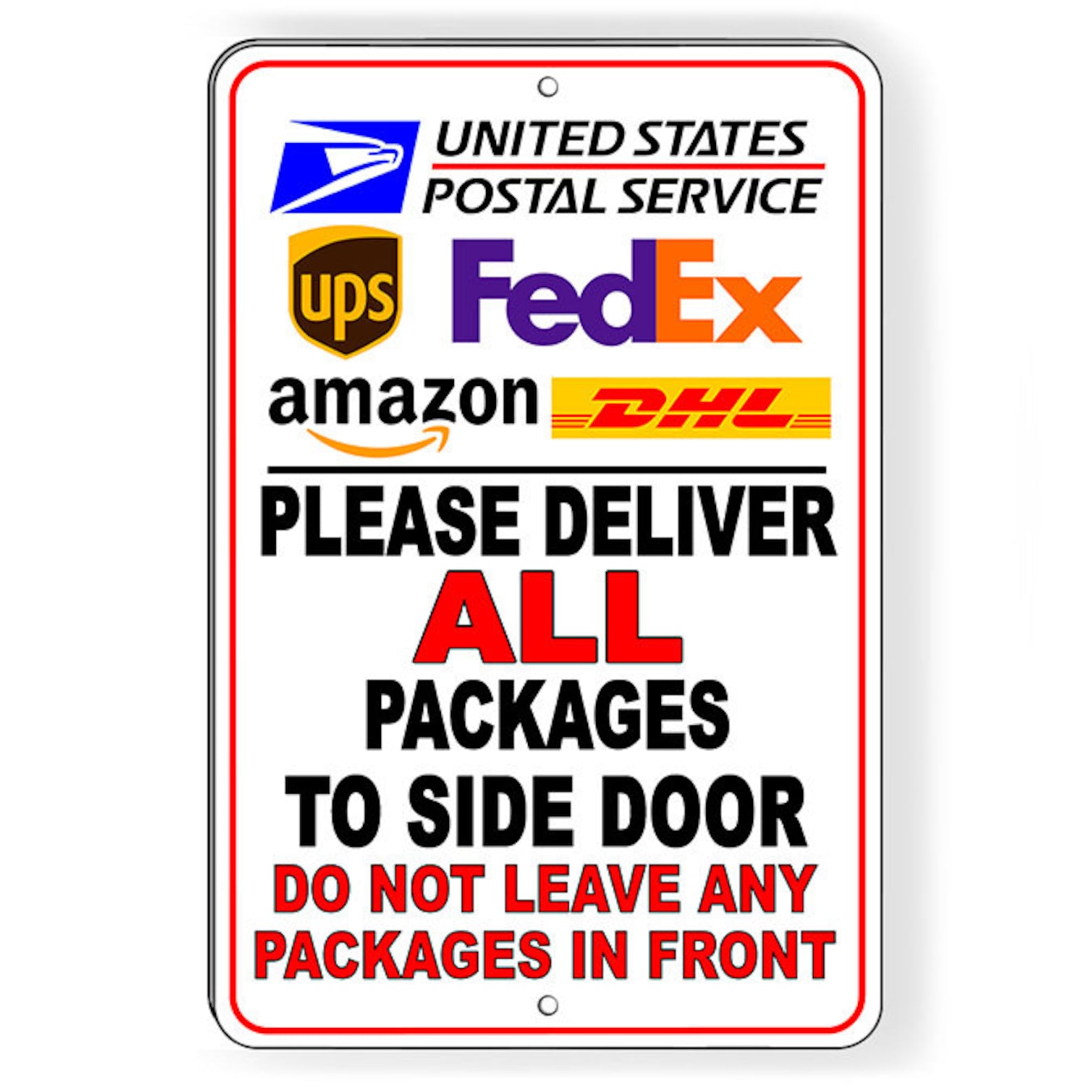 Please Deliver All Packages To Side Door Do Not Leave In Front | Etsy