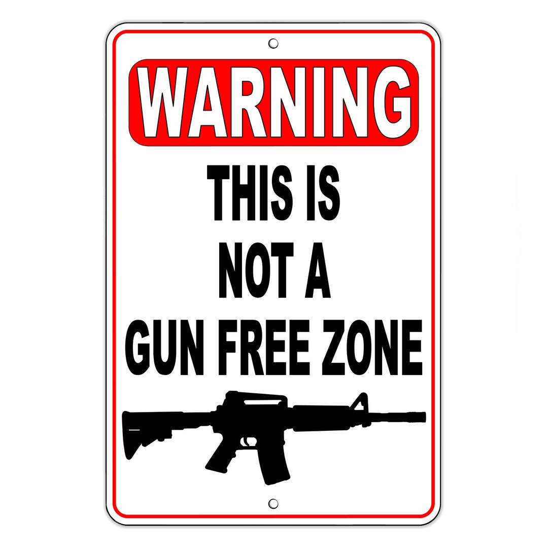 Warning: Not A Gun Free Zone Sign, Decal or Magnet - Etsy